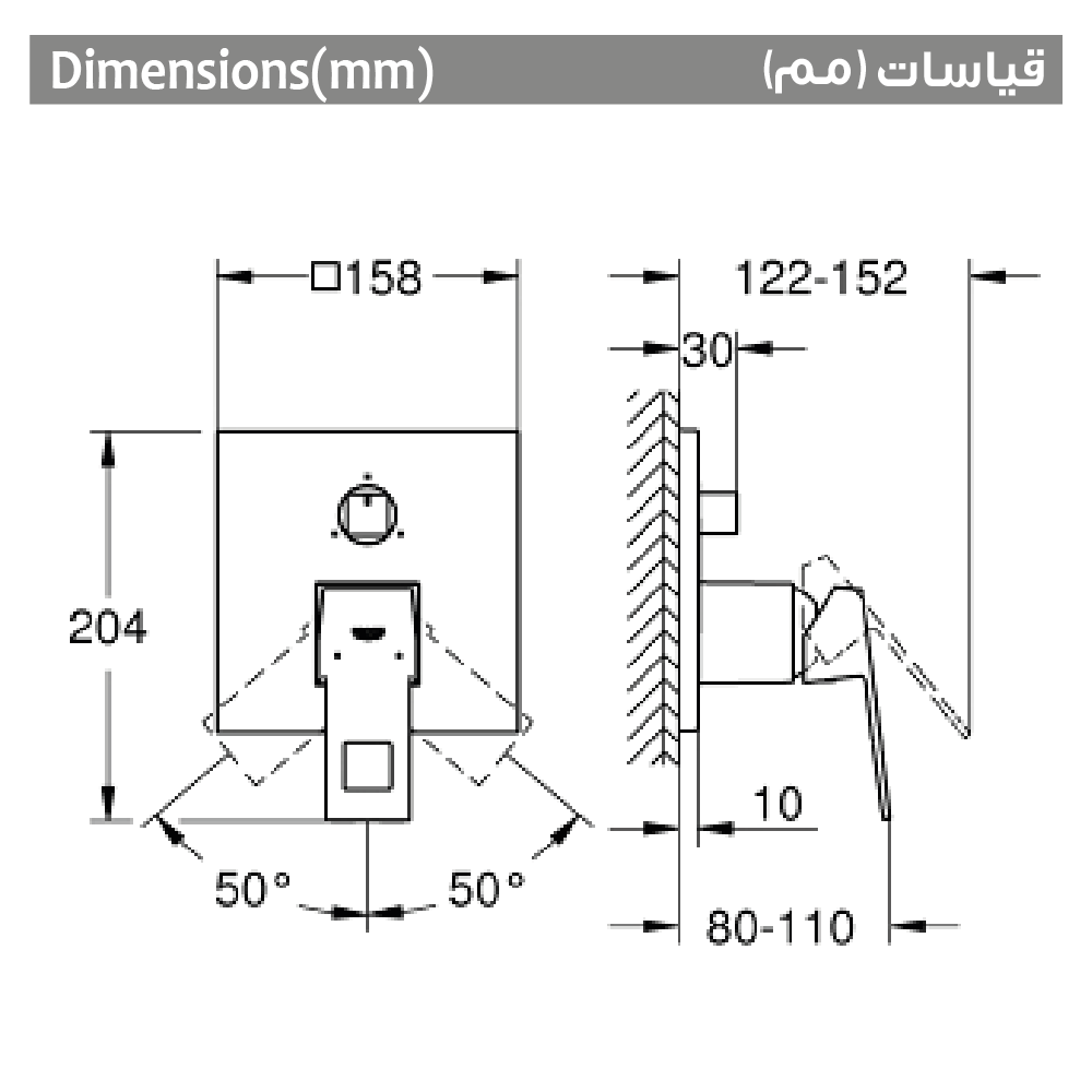 Grohe Eurocube Concealed 3-Outlet Diverter Trim – Modern Design ...