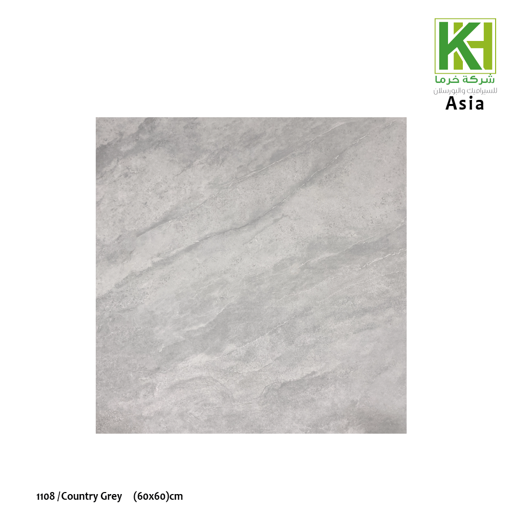 Indian Rustic matt procelain tile 60x60 cm Country Grey | Kharma