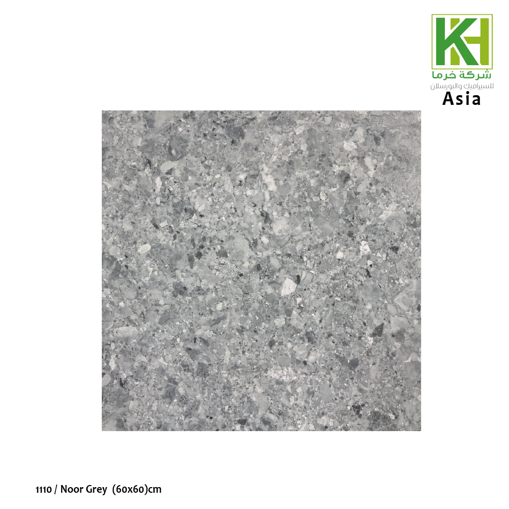 Indian Rustic matt procelain tile 60x60 cm Noor Grey | Kharma